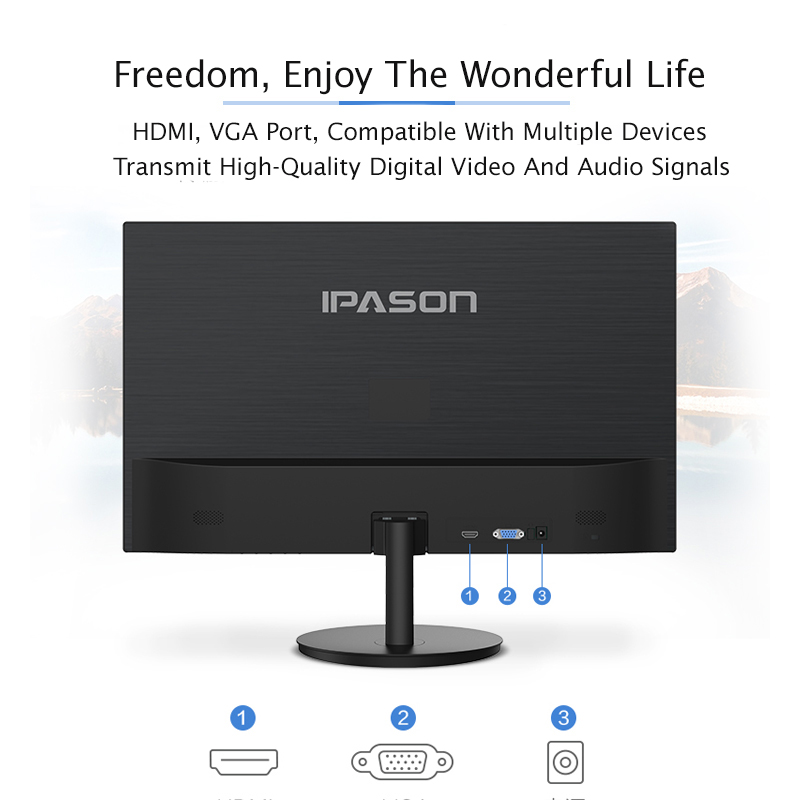 Ipason E241L 23.8-Inch Desktop Computer Monitor HD IPS Love Eye Screen ...
